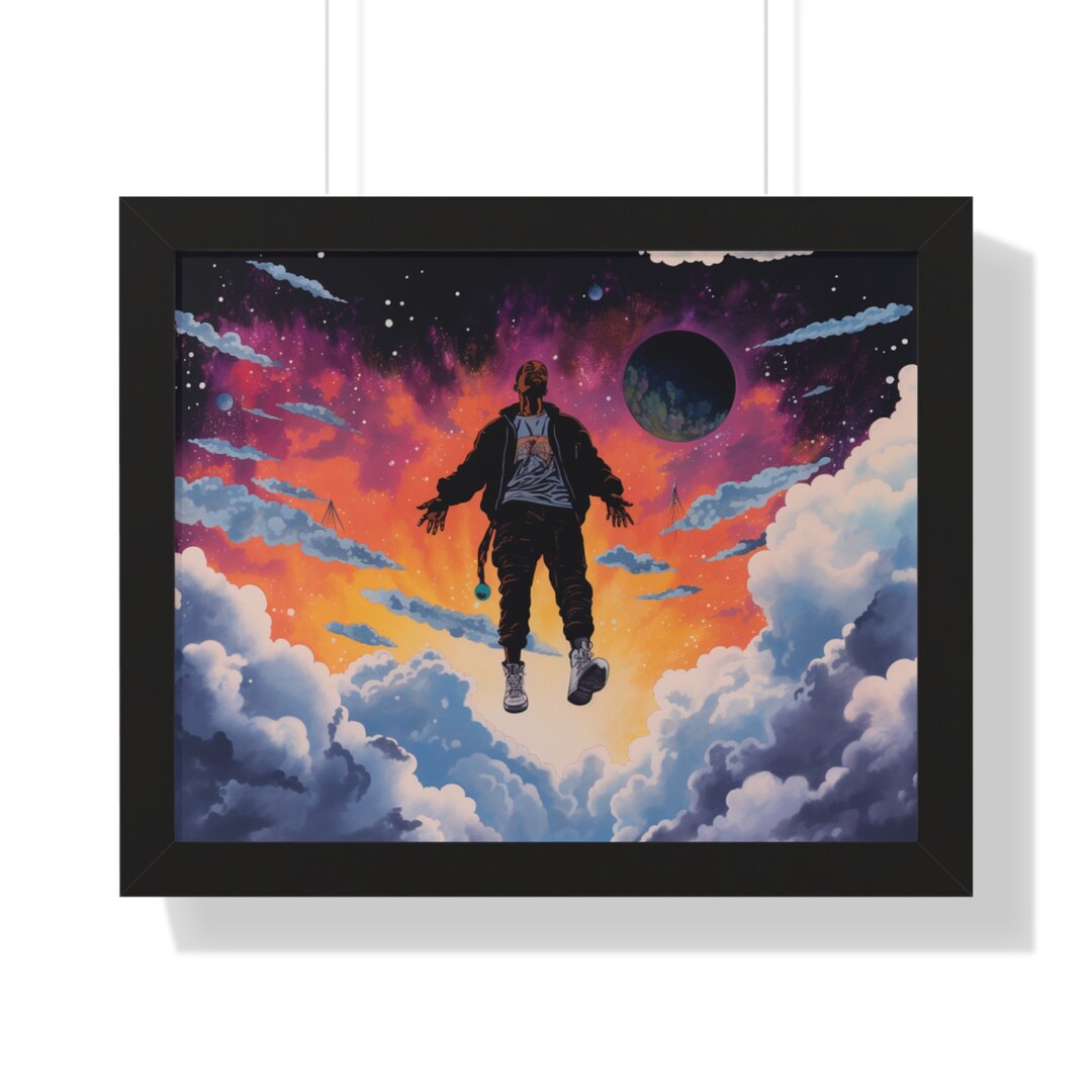Framed Travis Scott in Space Poster - Etsy
