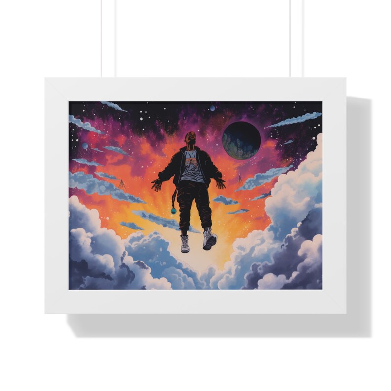 Framed Travis Scott in Space Poster - Etsy