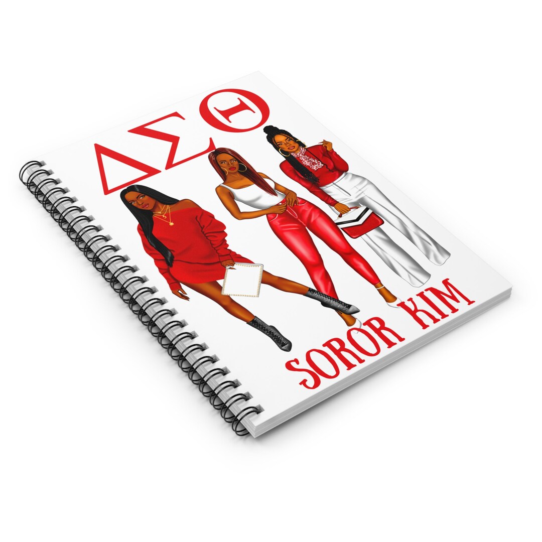 Delta Sigma Theta Spiral Notebook Ruled Line, Probate Gift, Delta ...