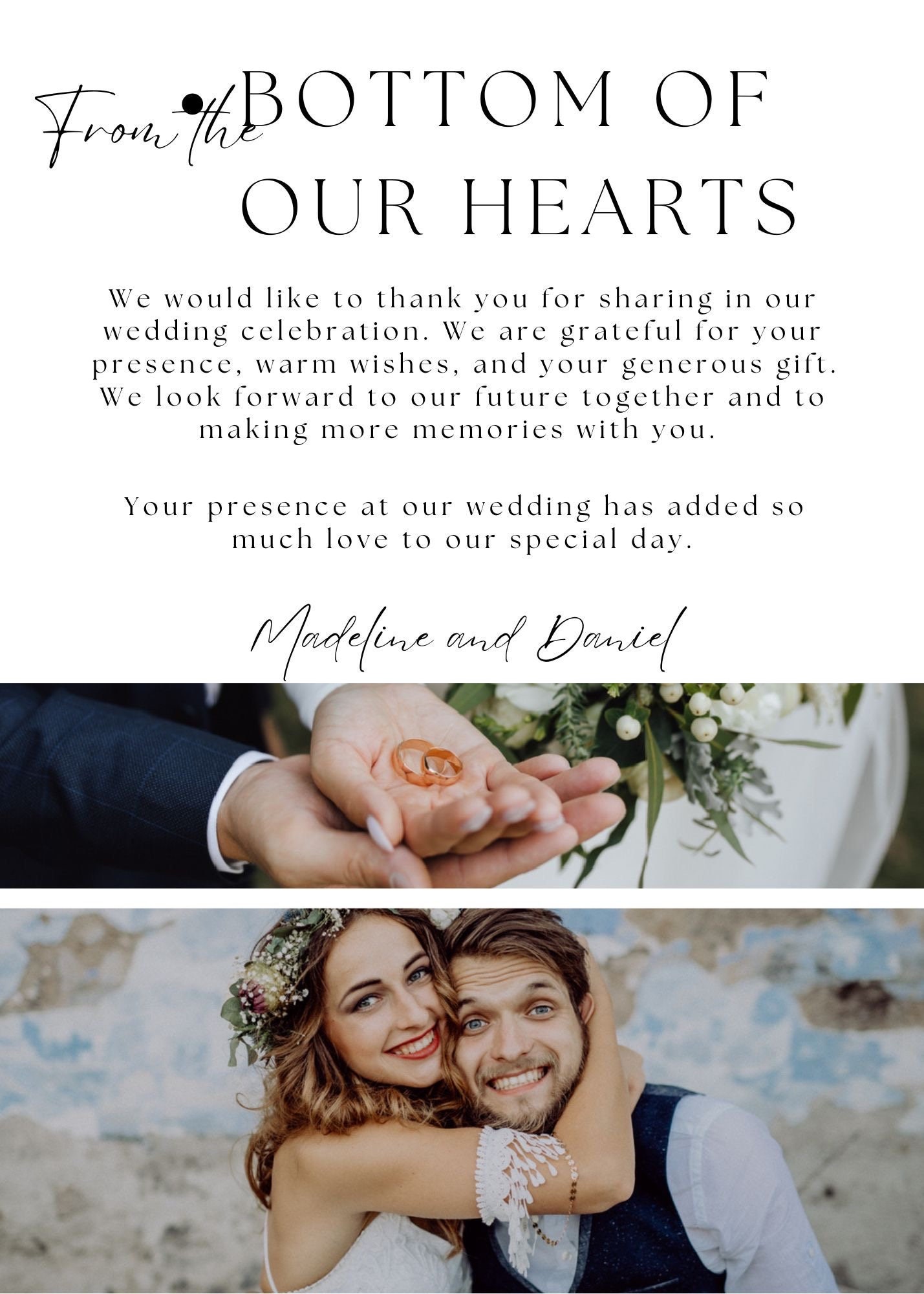 Wedding Thank You Cards, Wedding Thank You Cards, Wedding Stationery ...