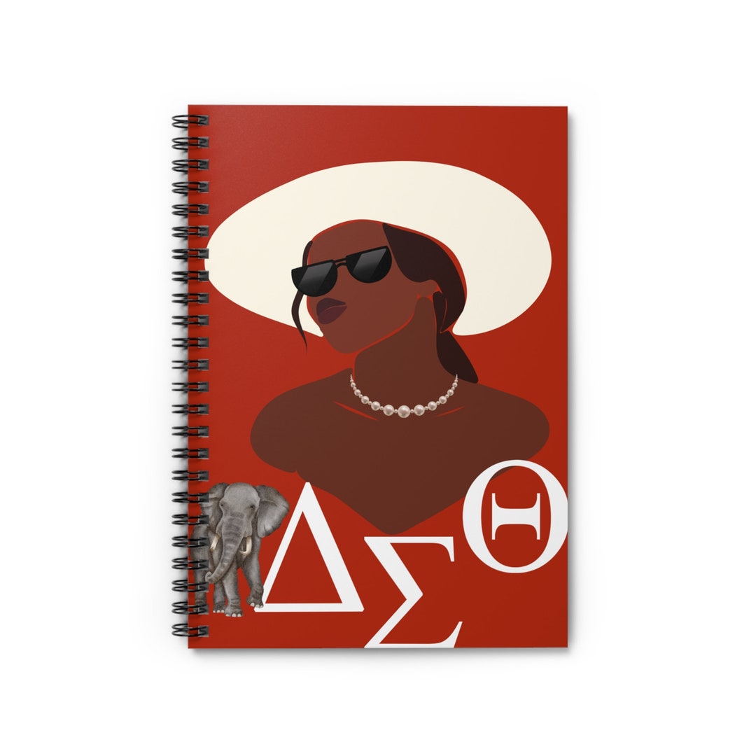 Delta Sigma Theta Spiral Notebook Ruled Line, Probate Gift, Delta ...