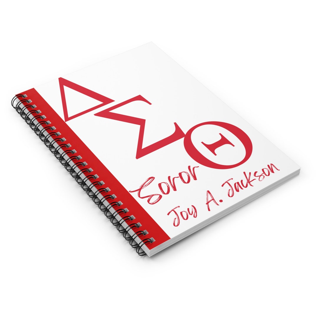 Delta Sigma Theta Spiral Notebook Ruled Line, Probate Gift, Delta ...