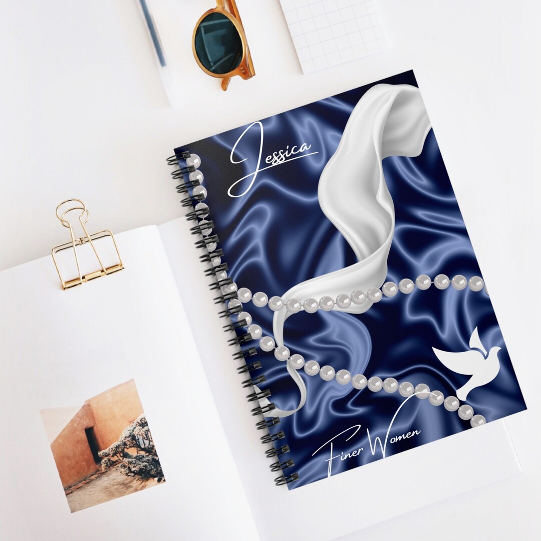 Customized Name Finer Women Spiral Notebook Ruled Line, Probate Gift ...