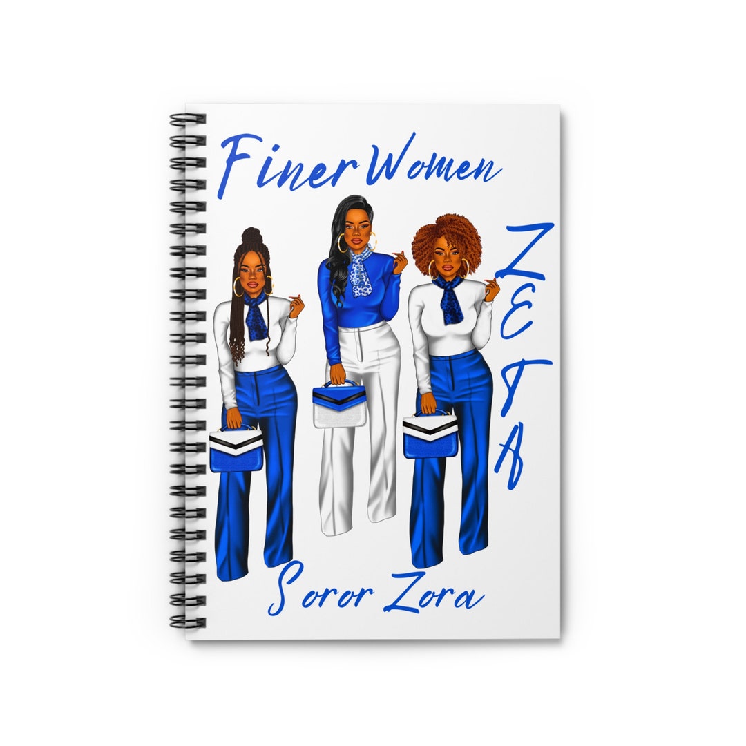 Zeta Finer Women Spiral Notebook Ruled Line, Probate Gift, Zeta Journal, Birthday Gift, Zeta ...