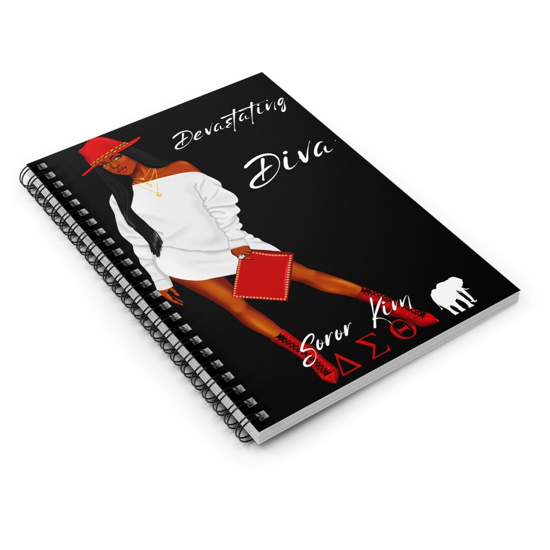 Delta Sigma Theta Spiral Notebook Ruled Line, Probate Gift, Delta ...