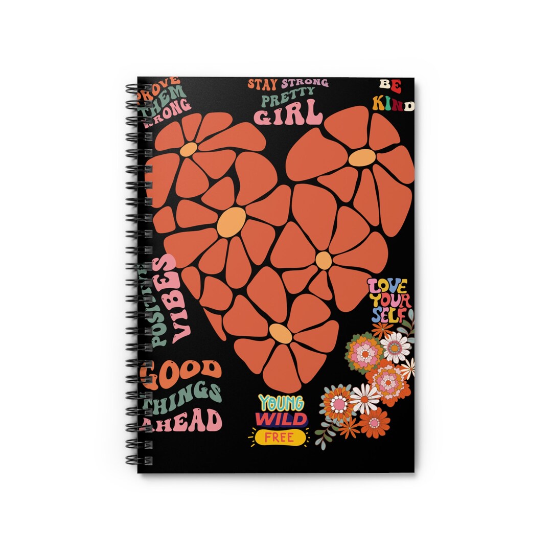 Heart Composition Notebook Spiral Notebook Ruled Line, Inspirational ...