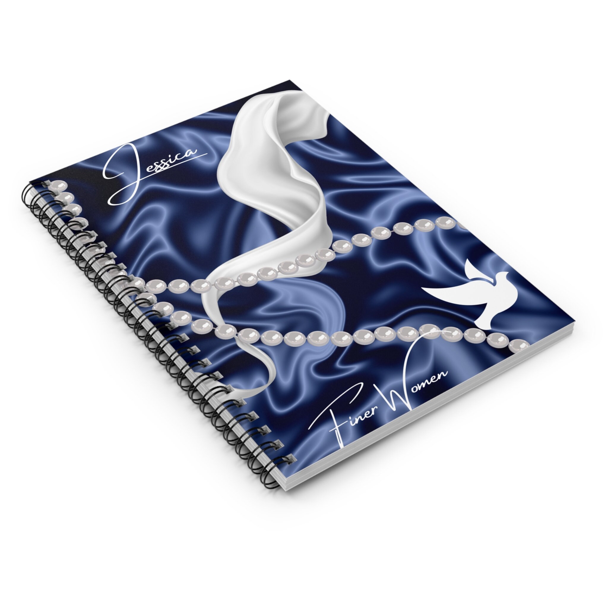 Customized Name Finer Women Spiral Notebook Ruled Line, Probate Gift ...