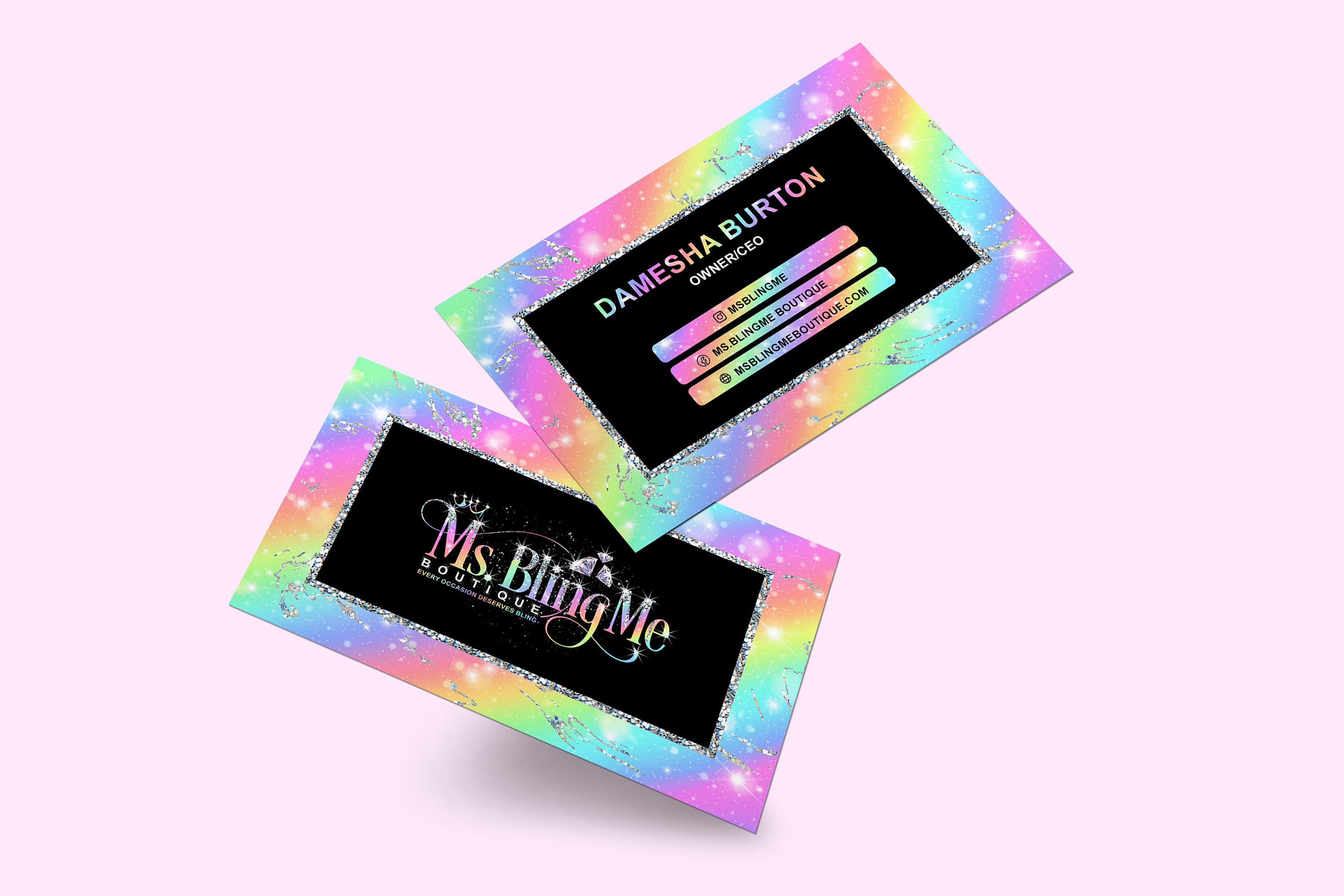 Bling Business Cards, Business Cards, Glitter Sparkle Business Card ...