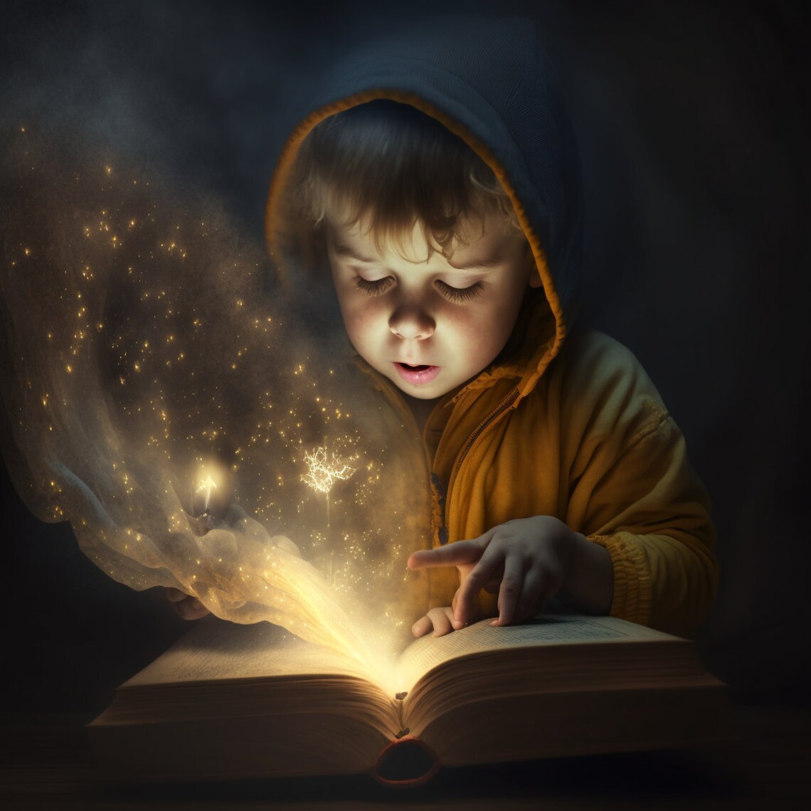 Magical Adventure Awaits Digital Download of Child Reading a Fantasy ...