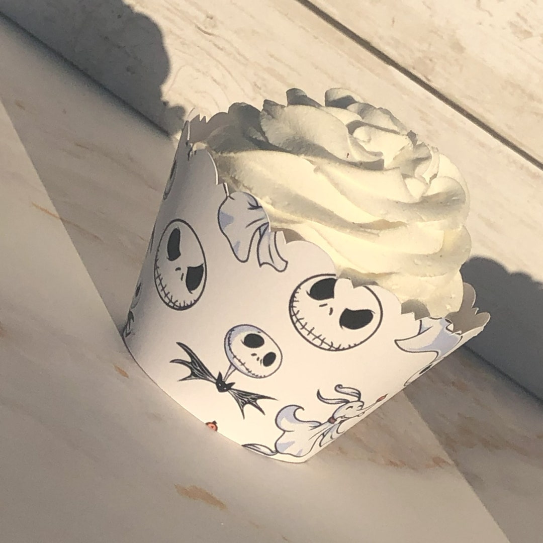 Jack Skellington HALLOWEEN! Cupcake Wrappers Scalloped Edge Smooth ...