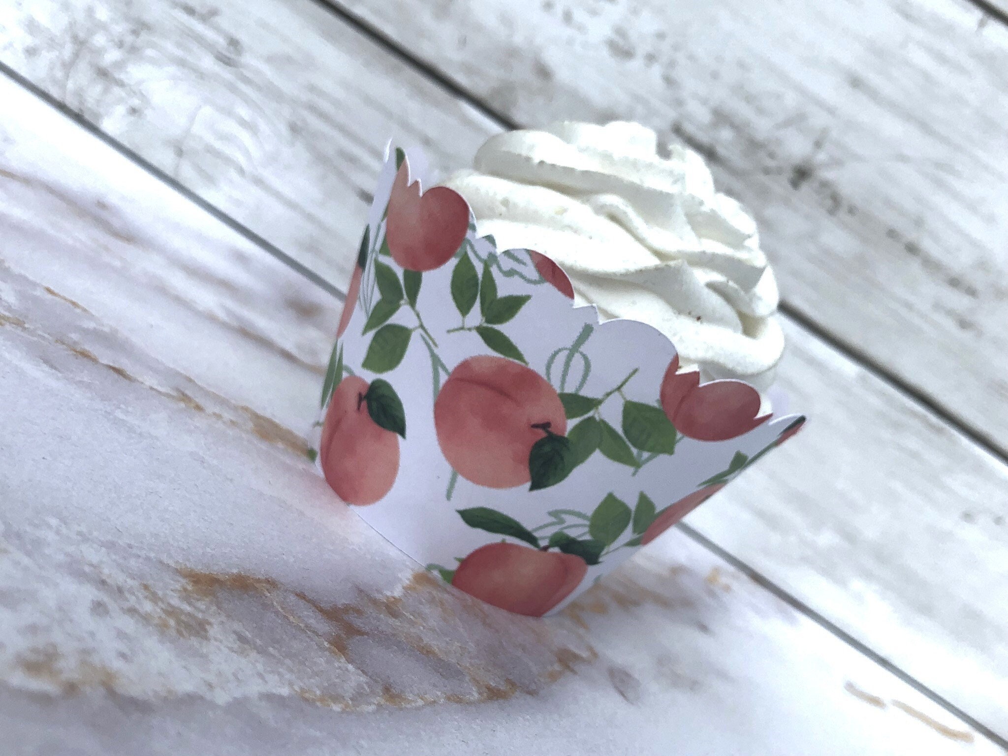 WHAT a PEACH Baby Shower Watercolor / Birthday / Cupcake - Etsy