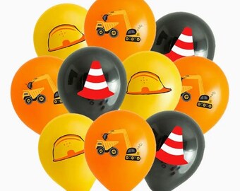 Construction Party Jumbo Confetti Balloon Construction - Etsy