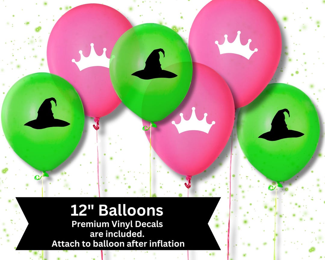 Wicked Movie Theme Party Balloons Witch Pink & Green Party Decor for ...