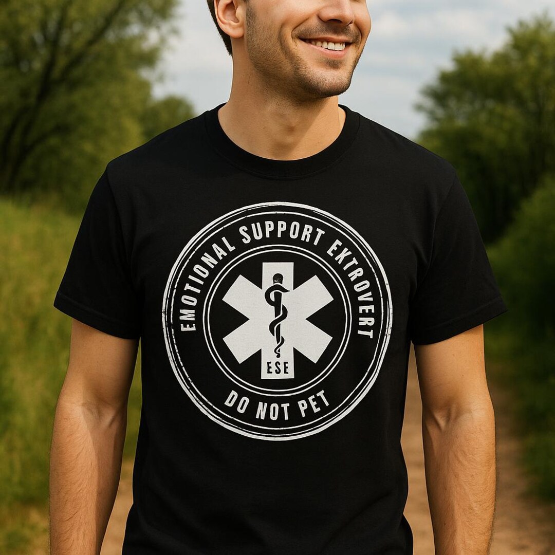 Emotional Support Extrovert Shirt | Funny Do Not Pet Ems-inspired Tee ...