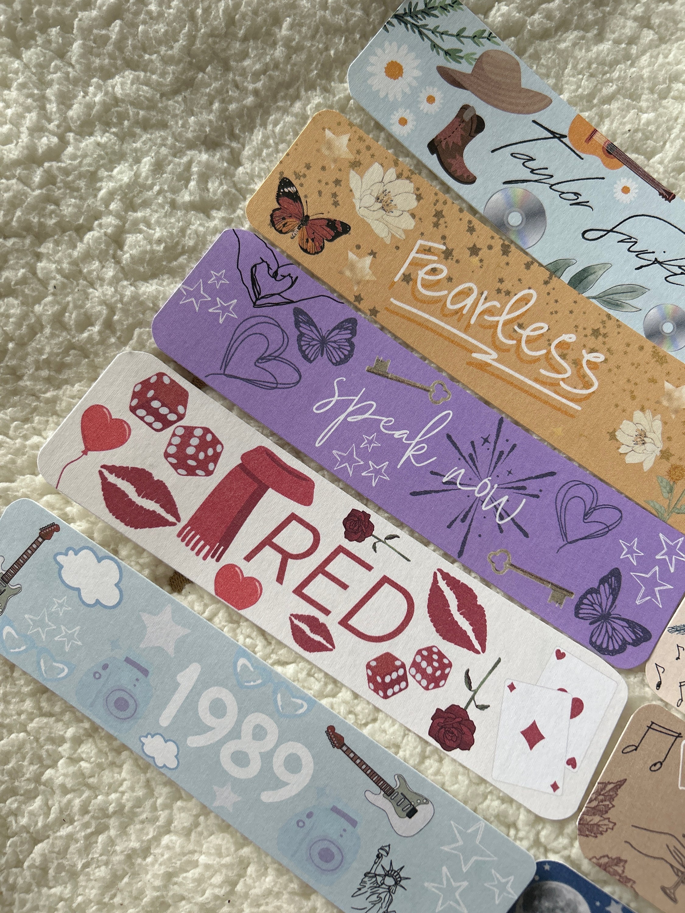 Taylor Swift Inspired Bookmarks, Eras Tour Bookmarks, Lover, Evermore ...