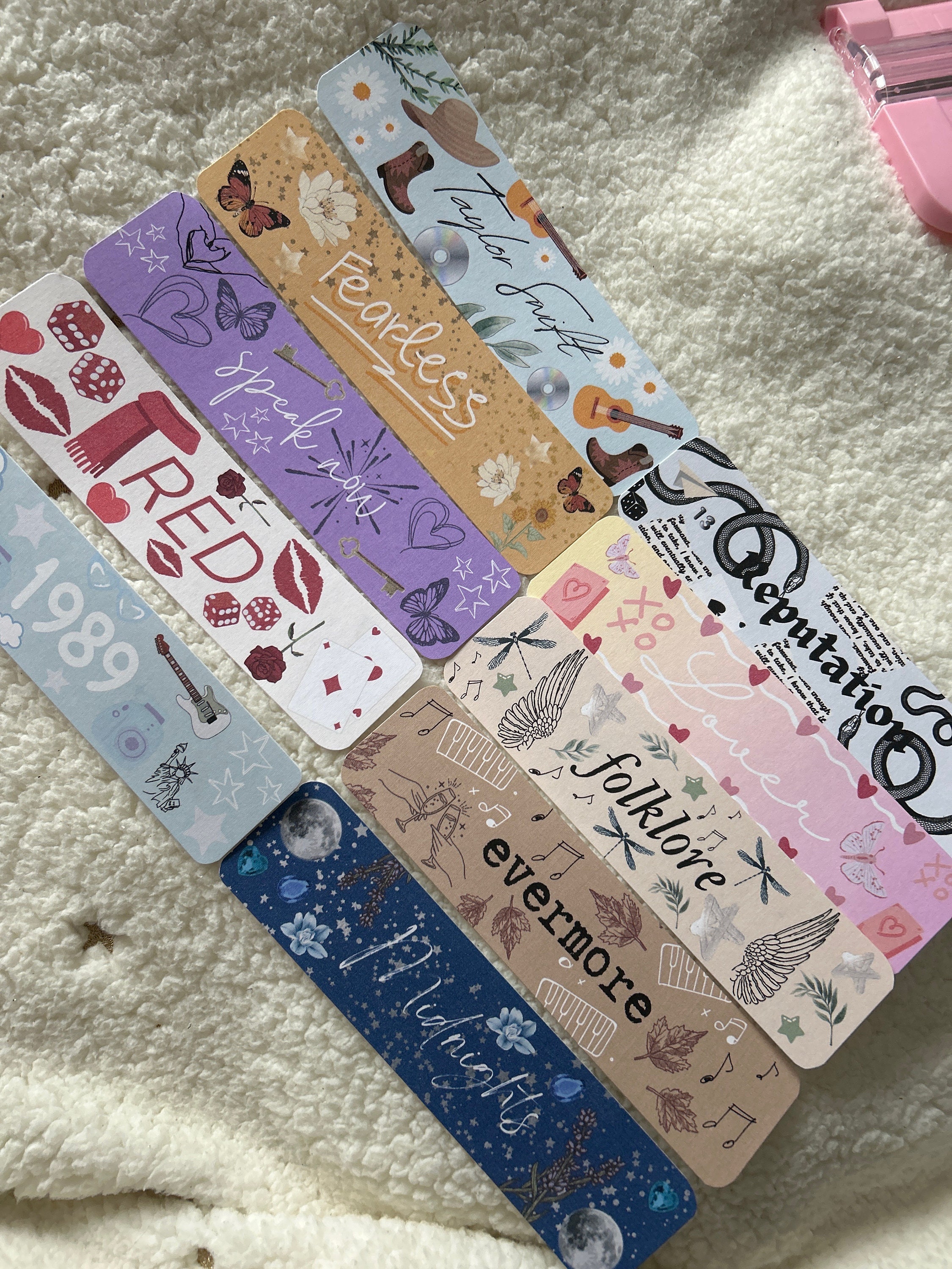 Taylor Swift Inspired Bookmarks, Eras Tour Bookmarks, Lover, Evermore ...