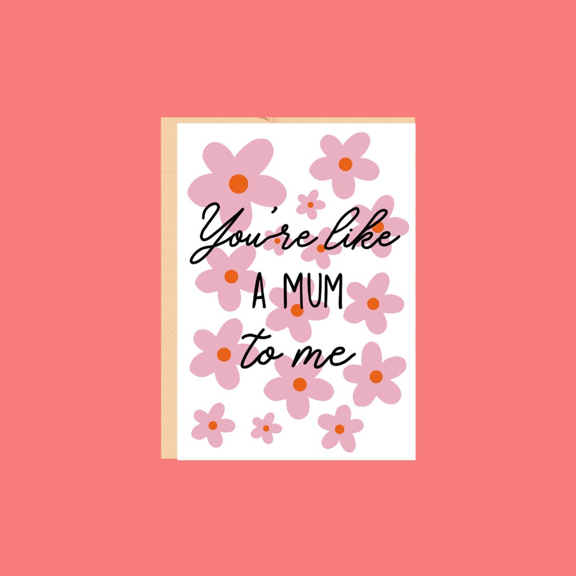 Youre Like a Mum to Me Mothers Day Card Floral - Etsy