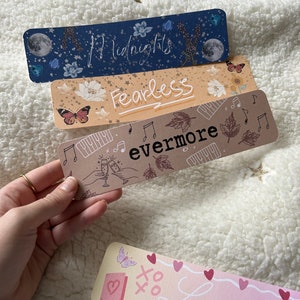 Taylor Swift Inspired Bookmarks, Eras Tour Bookmarks, Lover, Evermore ...