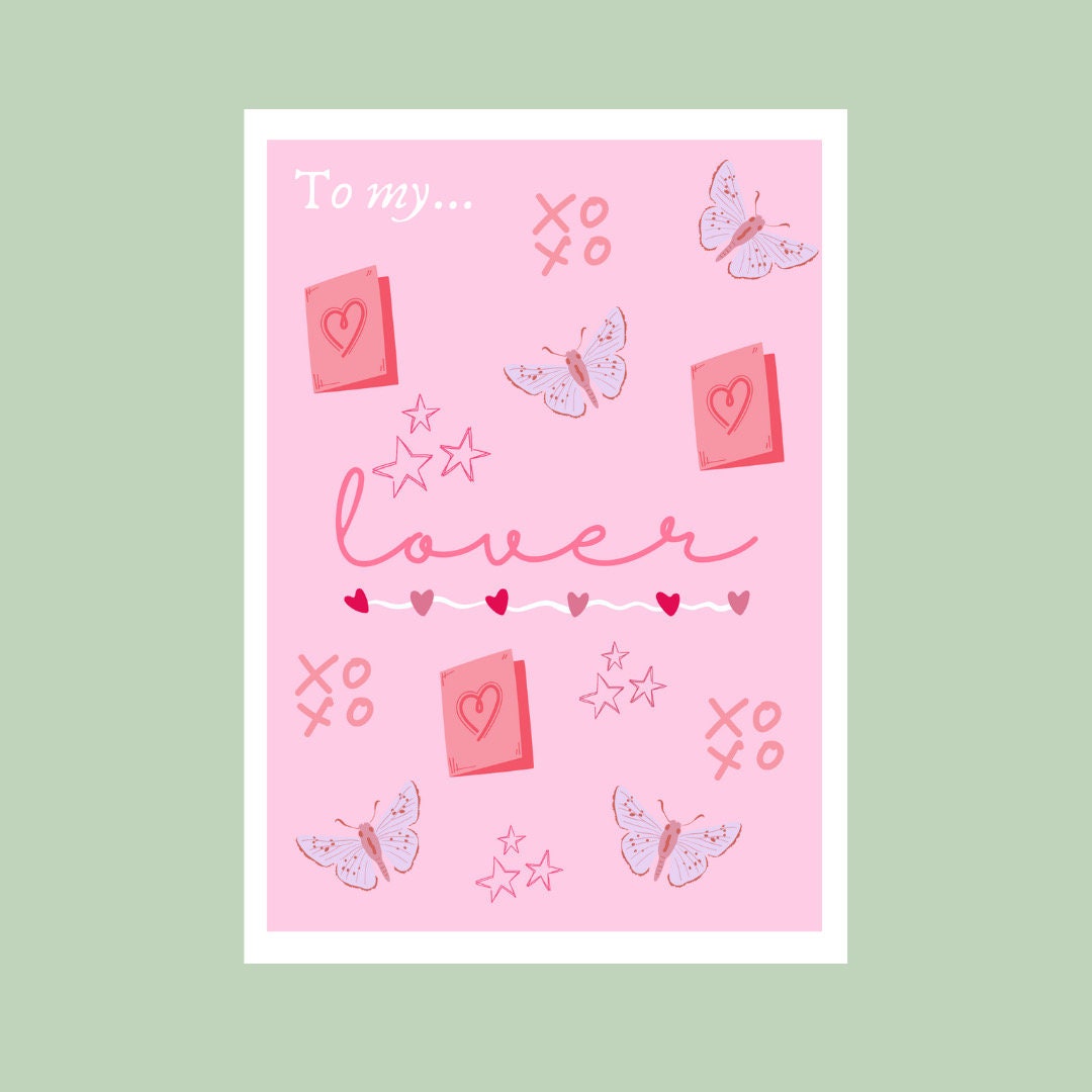 To My Lover Taylor Swift Themed Valentines Day Card I Love You ...