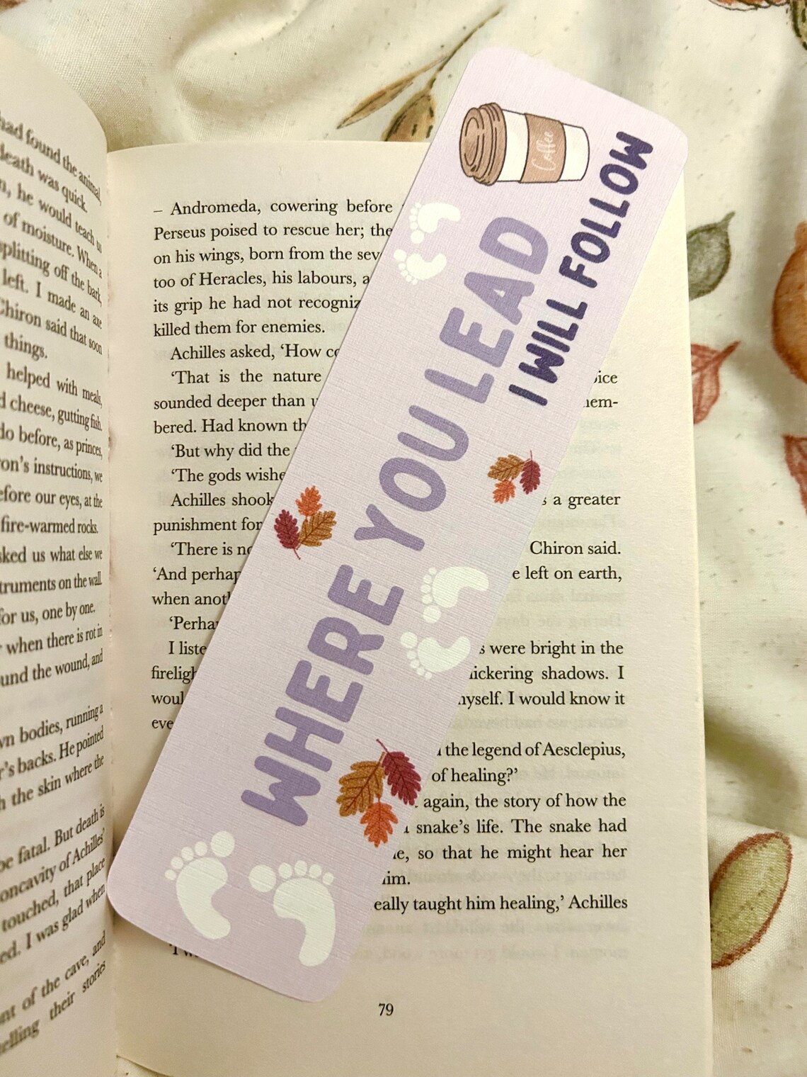 Gilmore Girls Inspired Bookmark Lukes Diner Where You Lead I Will