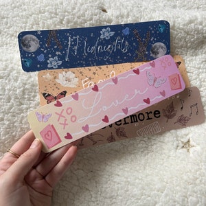 Taylor Swift Inspired Bookmarks, Eras Tour Bookmarks, Lover, Evermore ...