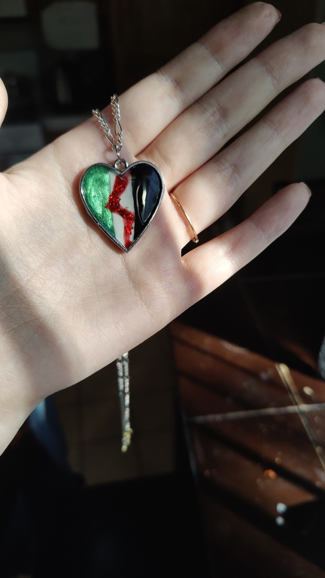 Our Bleeding Heart Necklace - Etsy