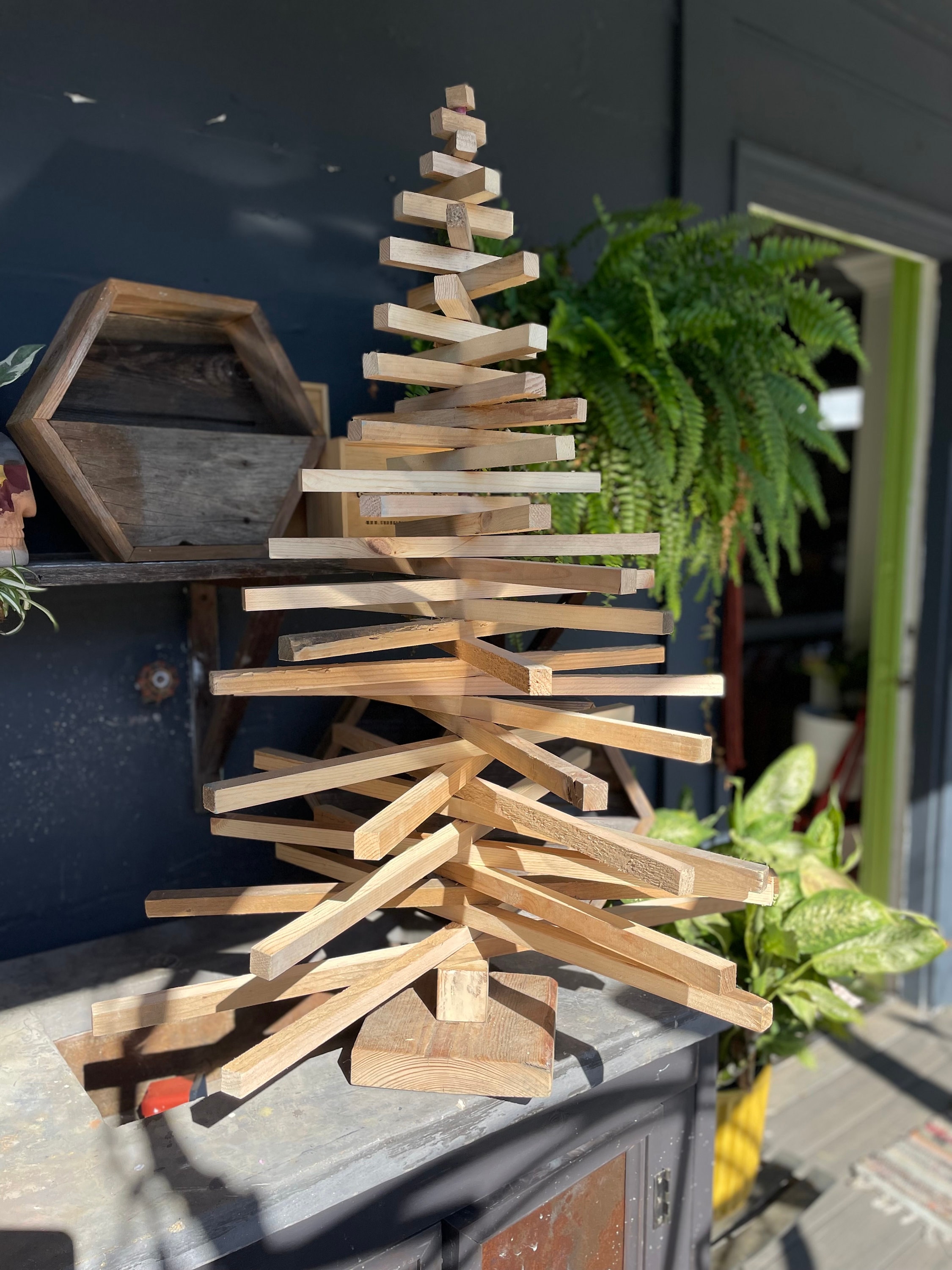 Reclaimed Wood Christmas Tree, Wood Holiday Tree, 3ft - Etsy