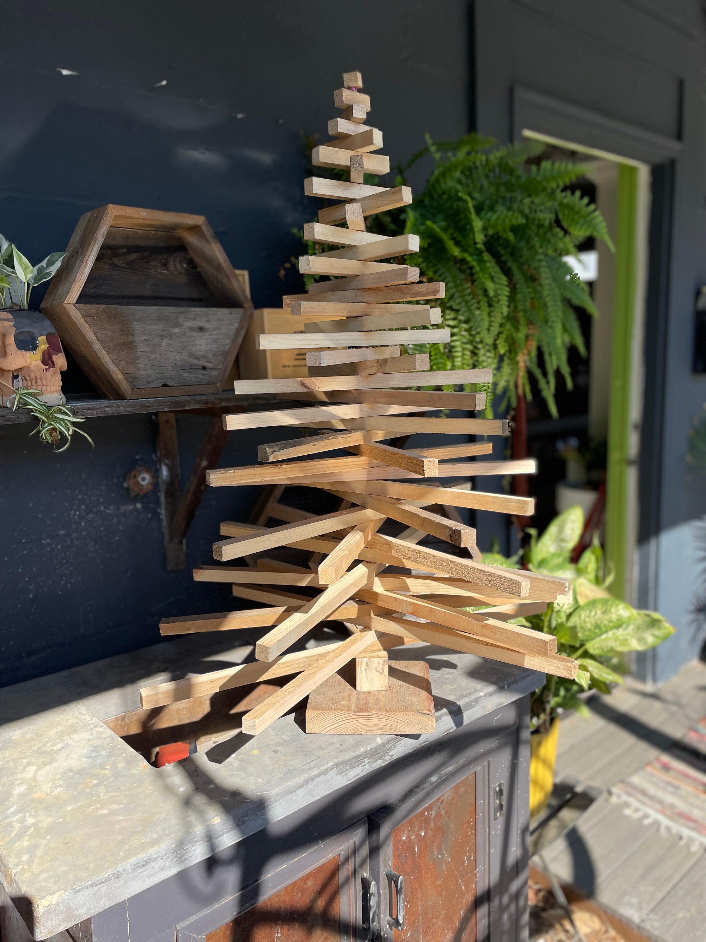 Reclaimed Wood Christmas Tree, Wood Holiday Tree, 3ft - Etsy