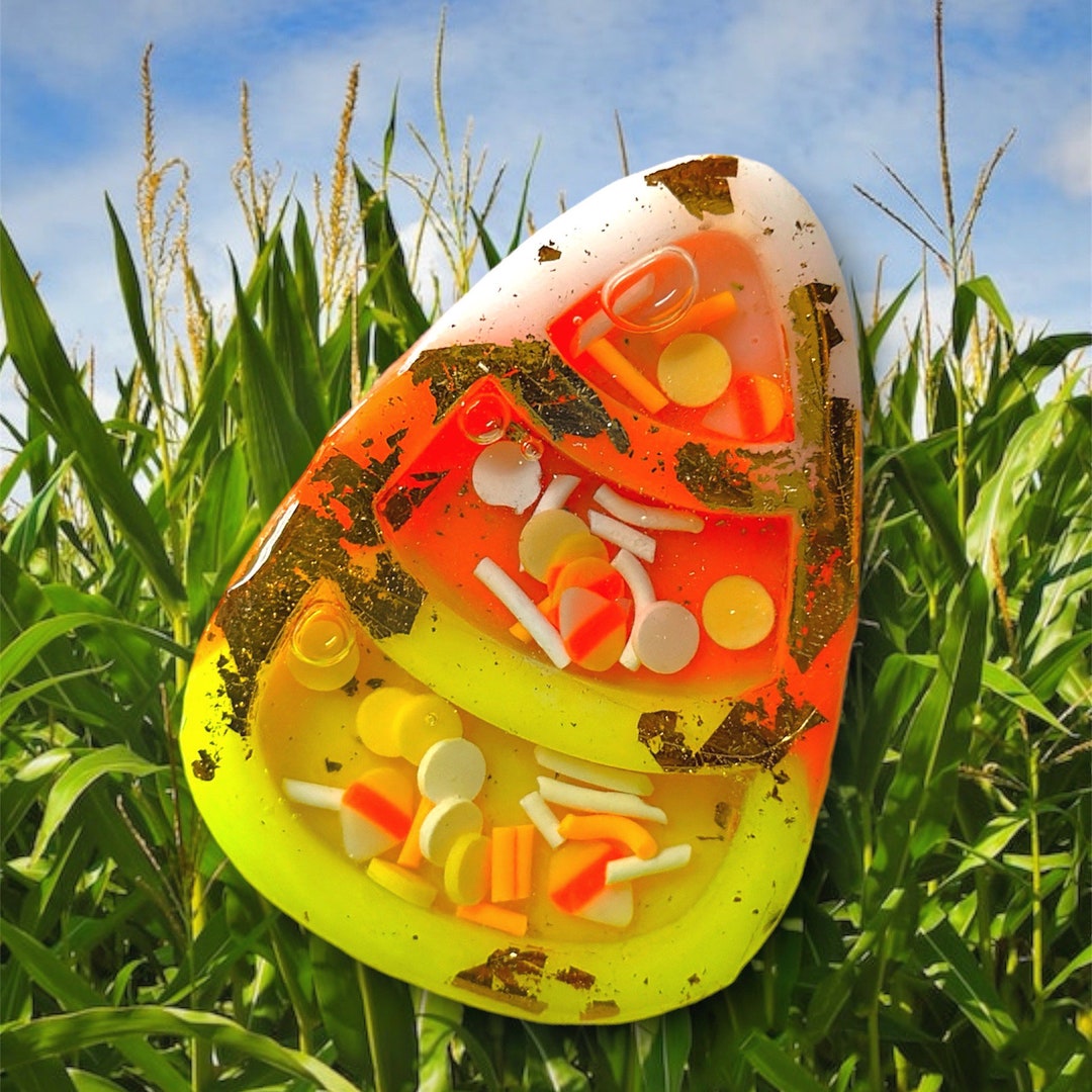 CANDY CORN CUTIE Resin Shaker Dog Tag Keychain Custom - Etsy