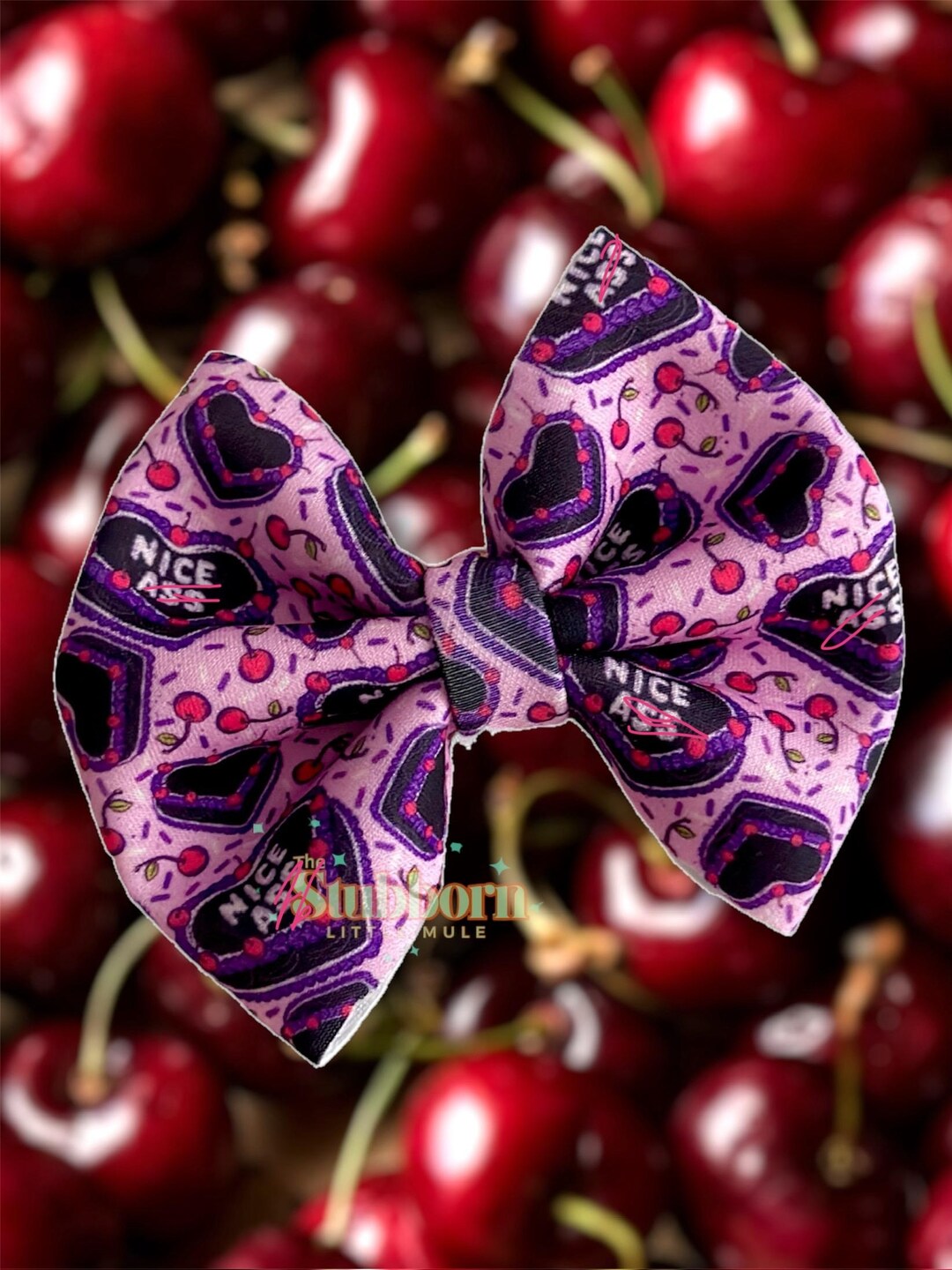 Nice Peach Cake Scuba Neoprene Bow | Kids Hair Bow | Pet Accessory ...