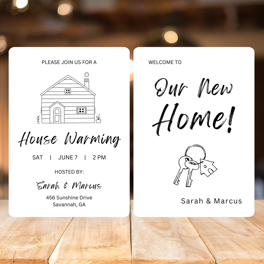 Editable House Warming Invitation, House Warming Party, Modern ...