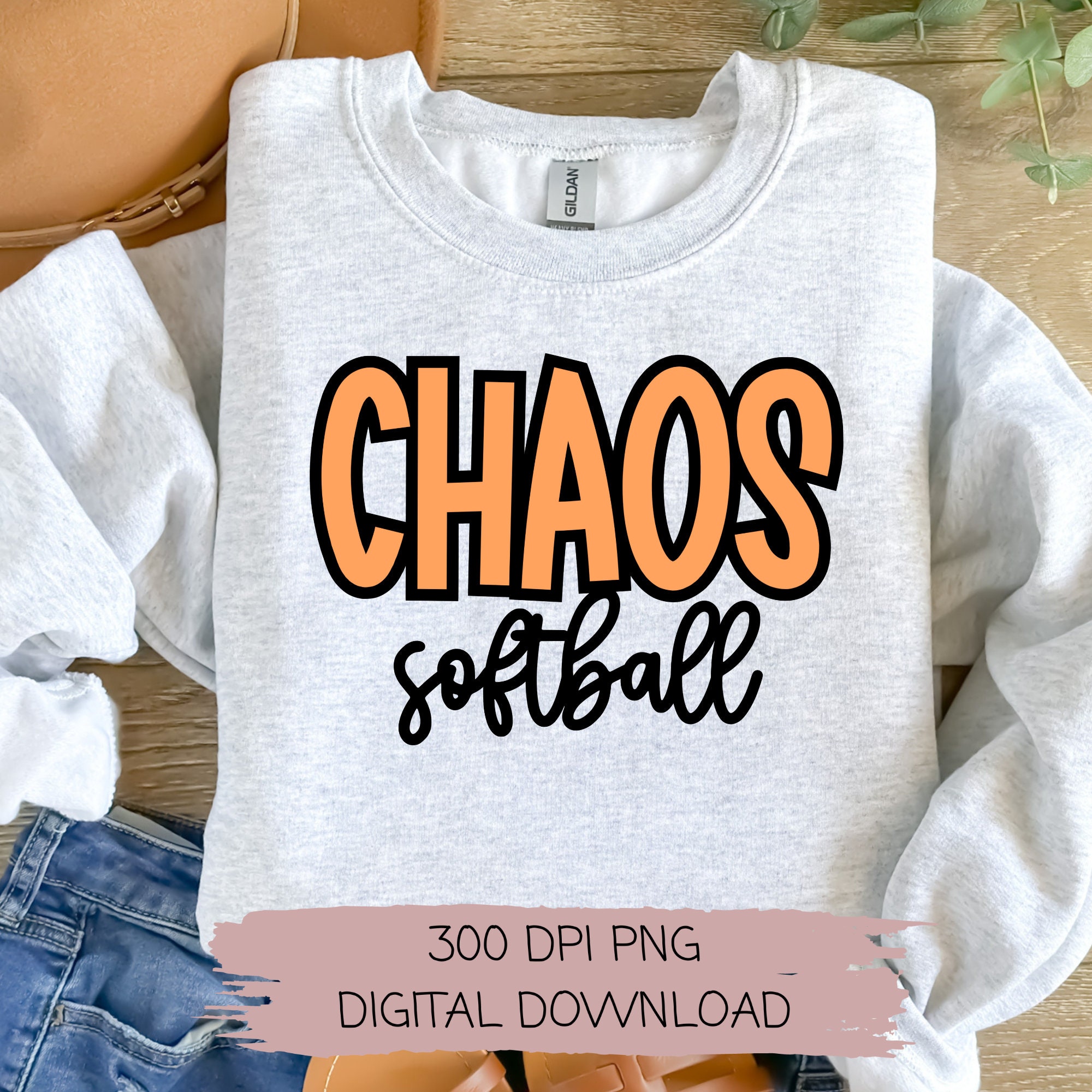 Chaos Softball PNG File Only - Etsy