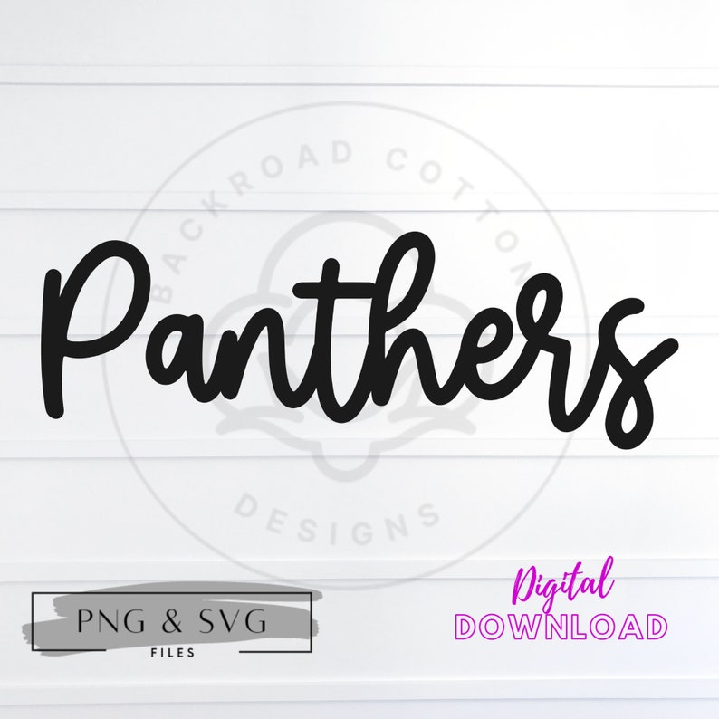 Panthers SVG Panthers PNG Files - Etsy