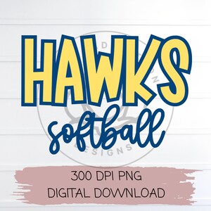Hawks PNG, Hawks Softball PNG - Etsy