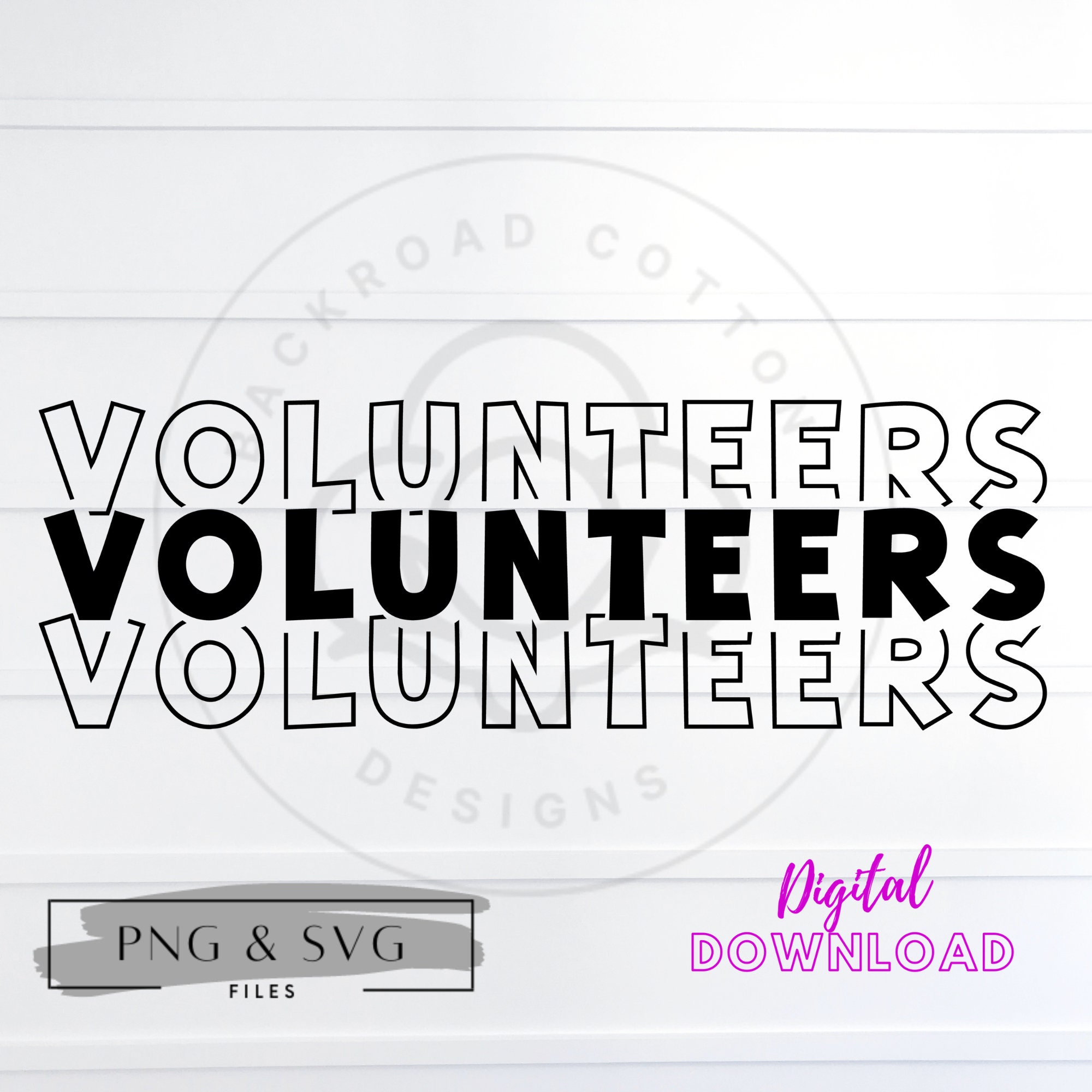 Volunteers SVG Volunteers PNG Volunteers Sublimation - Etsy