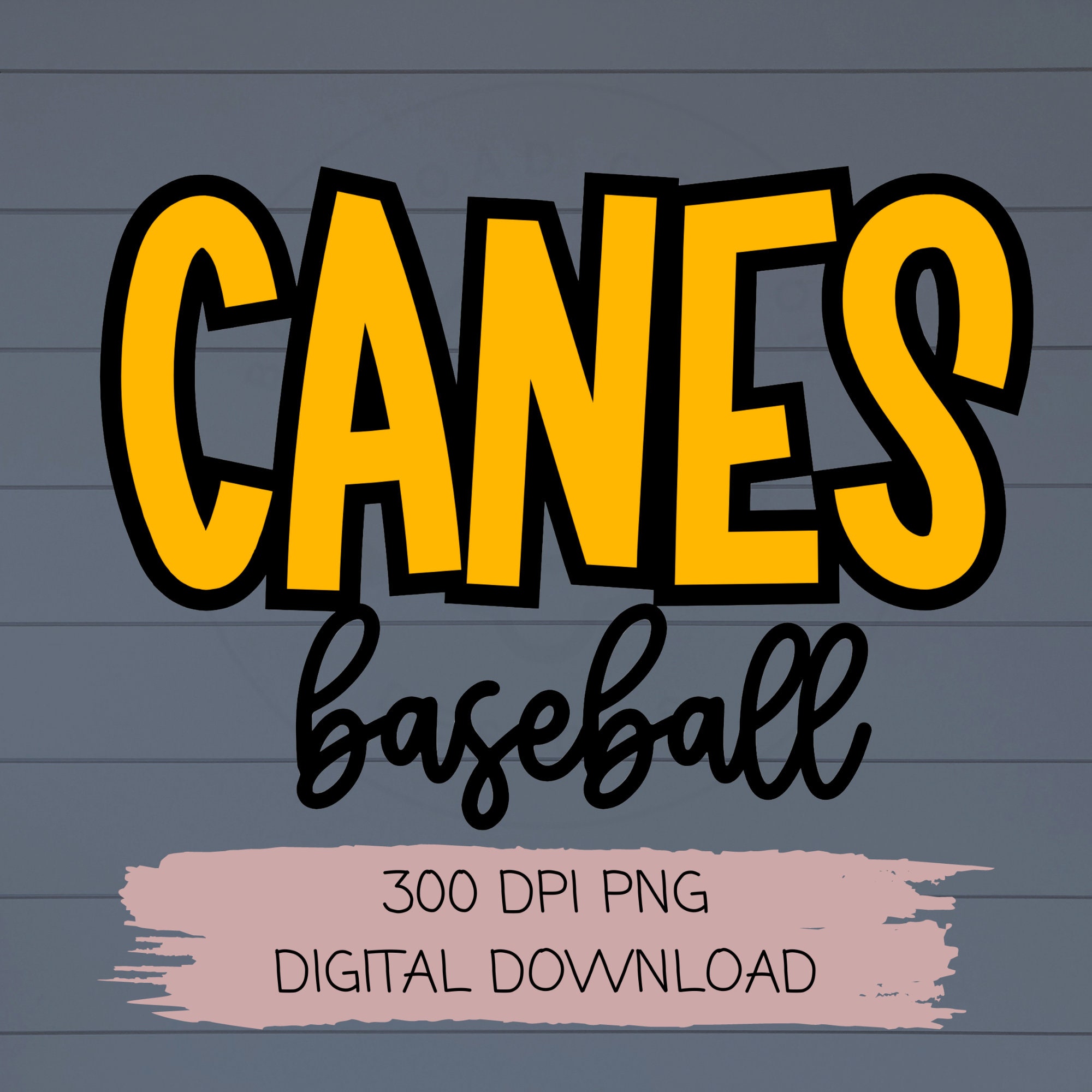 Canes Baseball PNG File Only - Etsy