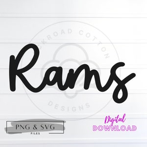 Rams SVG Files, Rams PNG Files, Rams Sublimation - Etsy