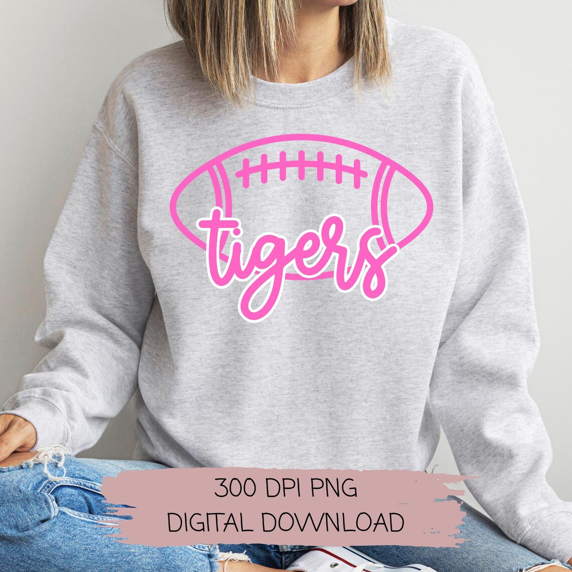 Tigers Pink Out PNG, Tigers Football PNG, Tigers PNG File - Etsy