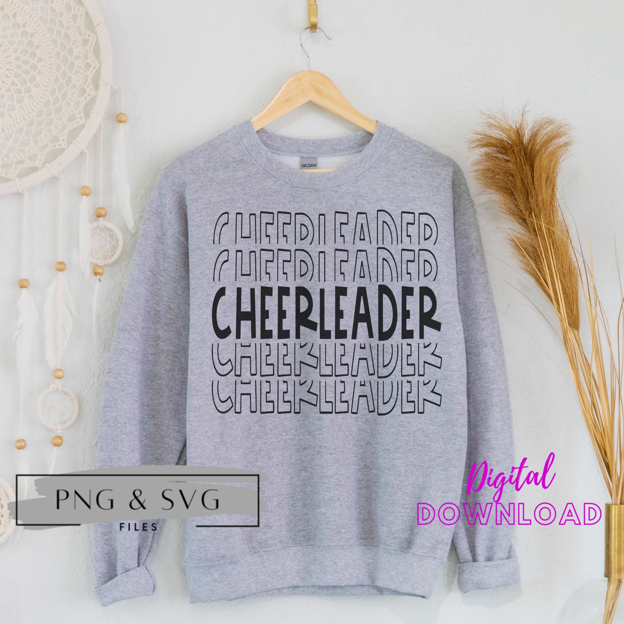 Cheerleader SVG and PNG Files - Etsy