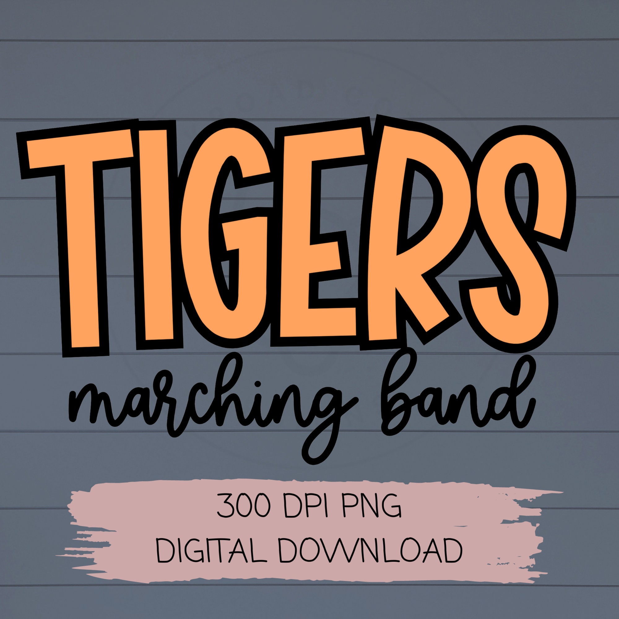 Tigers PNG, Tigers Band PNG - Etsy