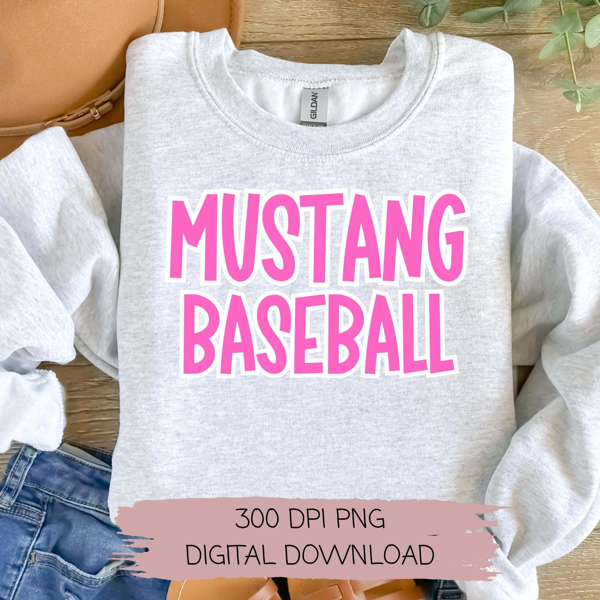 Mustangs PNG, Mustang Baseball PNG - Etsy