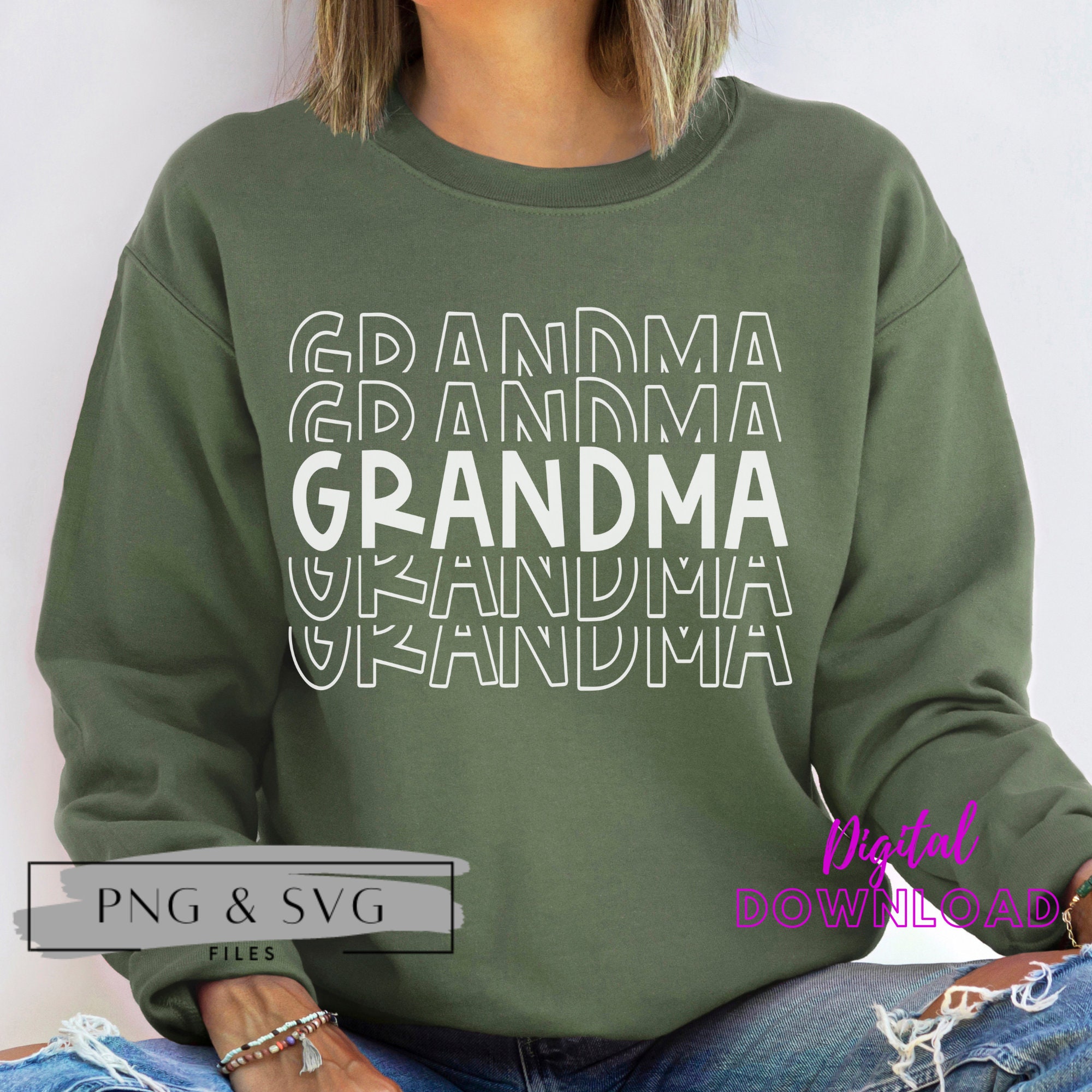 Grandma SVG and PNG Files - Etsy Australia
