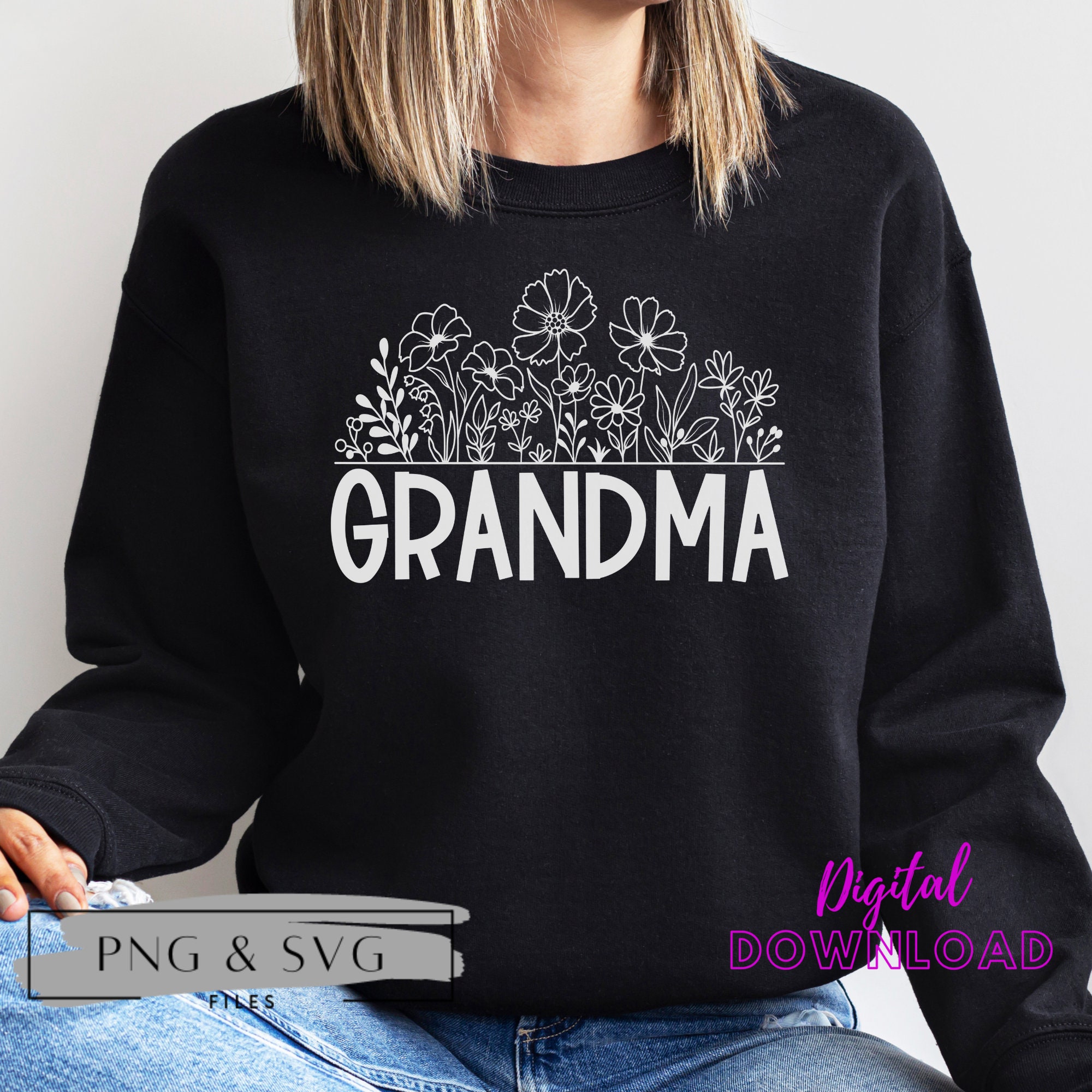 Grandma SVG and PNG Files - Etsy
