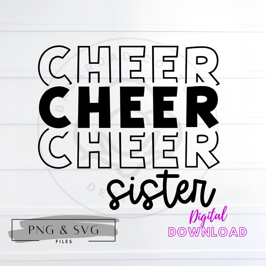Cheer Sister SVG, Cheerleader PNG, Cheer SVG - Etsy