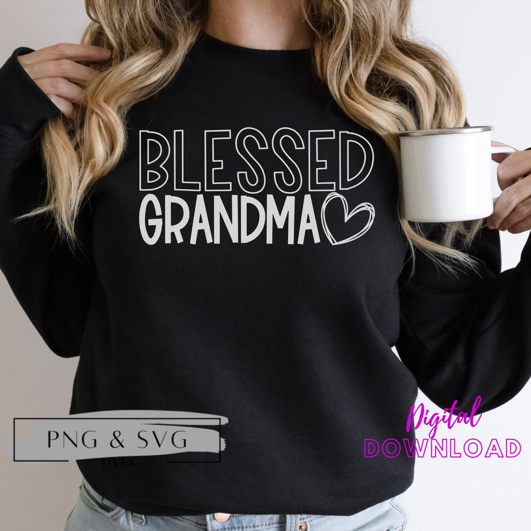 Blessed Grandma SVG and PNG Files - Etsy