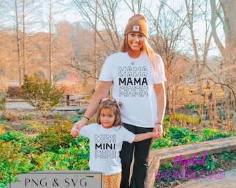 Mama and Mini SVG, Mama and Mini PNG - Etsy