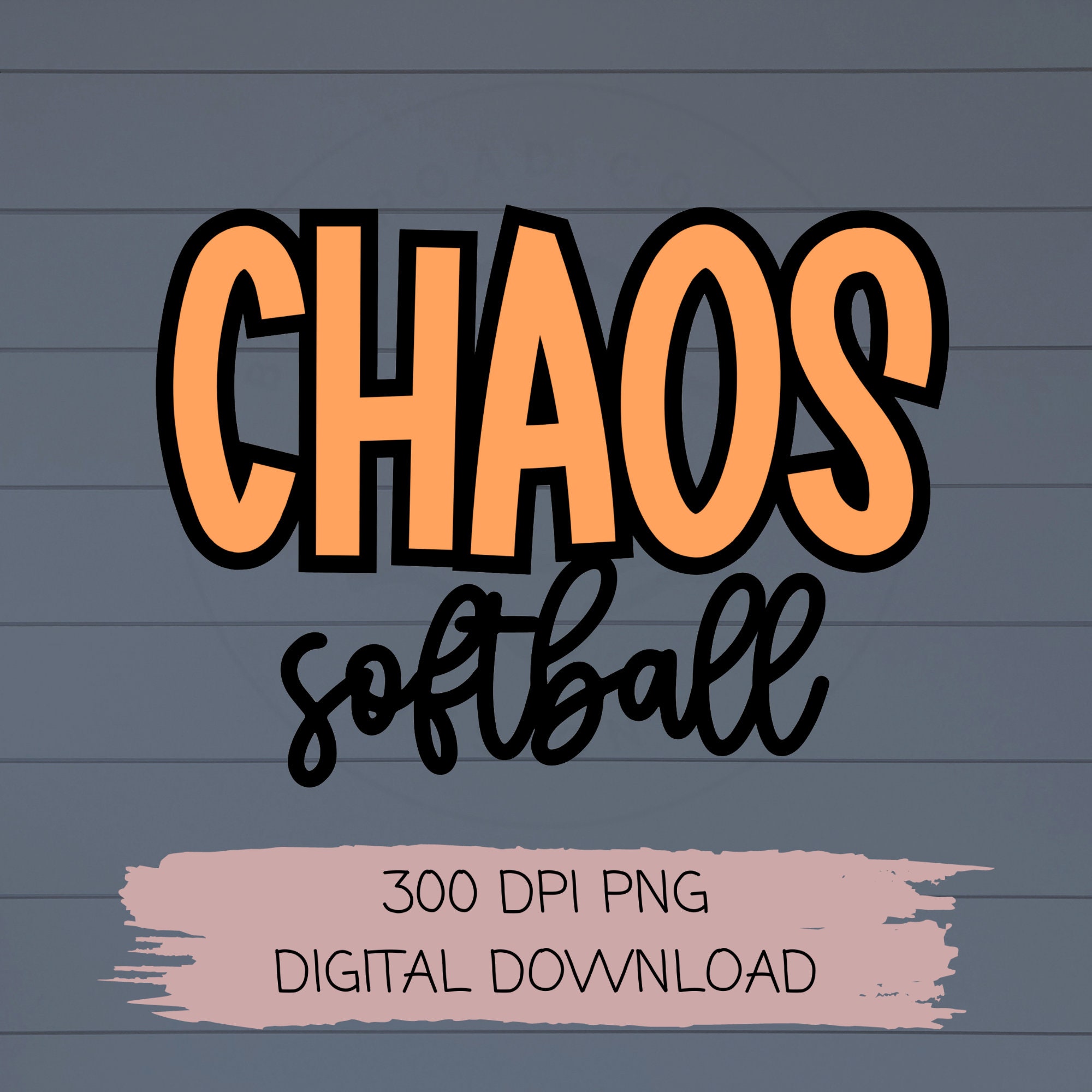 Chaos Softball PNG File Only - Etsy