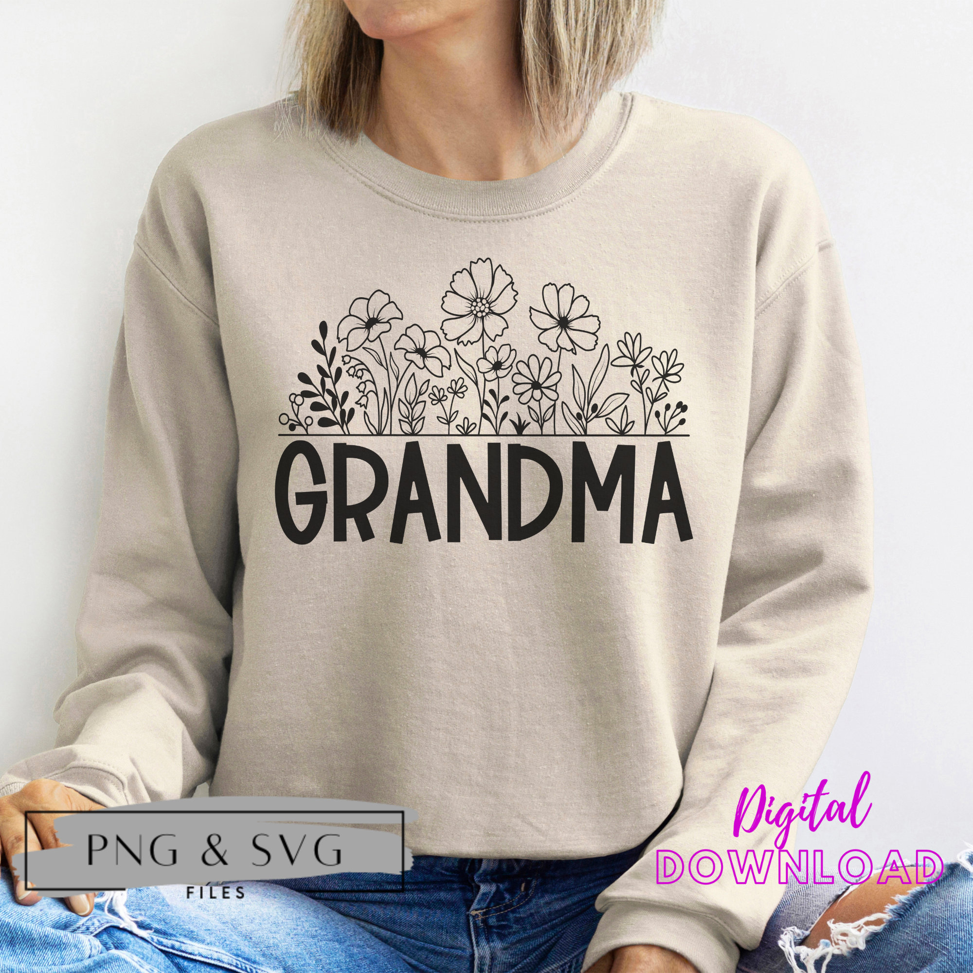 Grandma SVG and PNG Files - Etsy