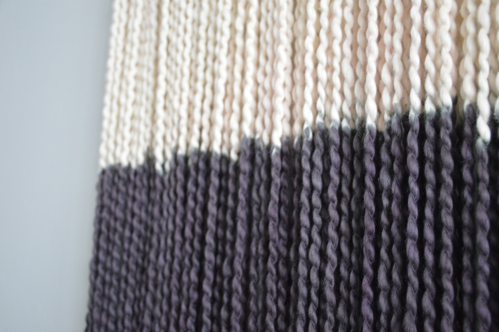 Boho Dark Gray to Black Macramé Dip Dyed Wall Hanging - Etsy