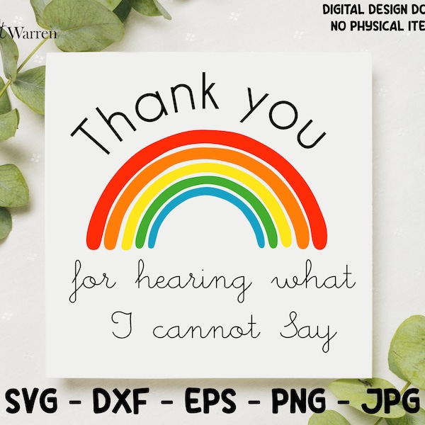 Autism Teacher Thank You Card - Etsy